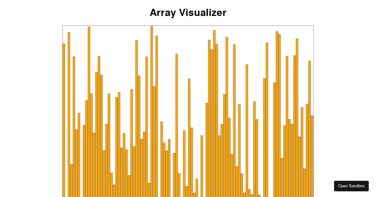 array visualizer - Codesandbox