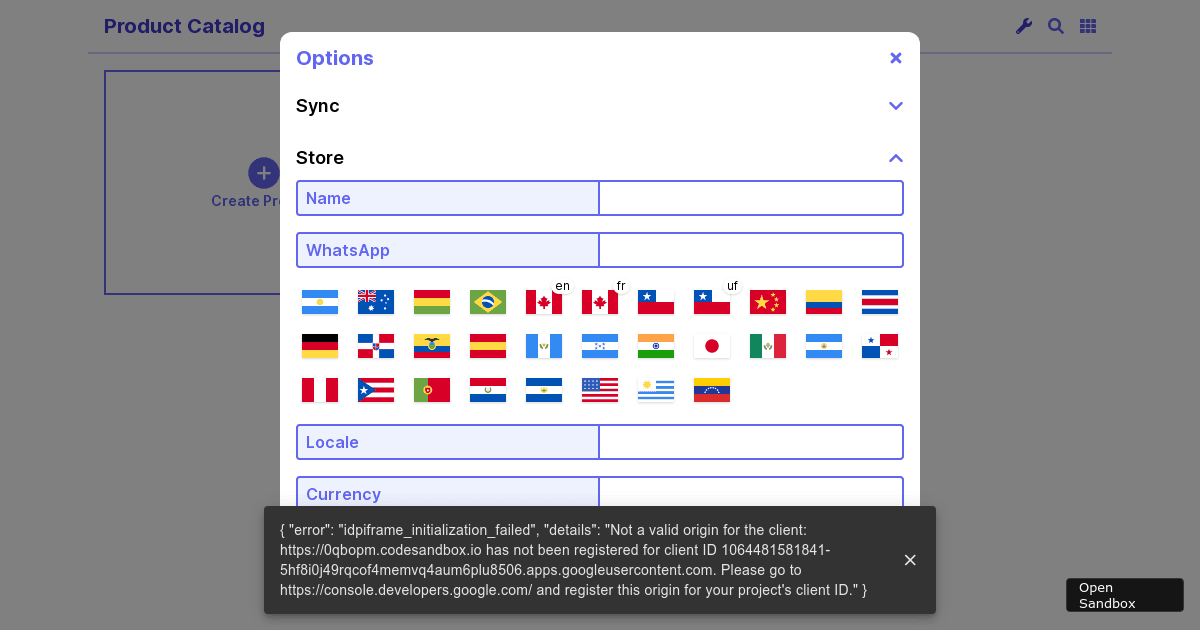 Product Catalog (forked) - Codesandbox
