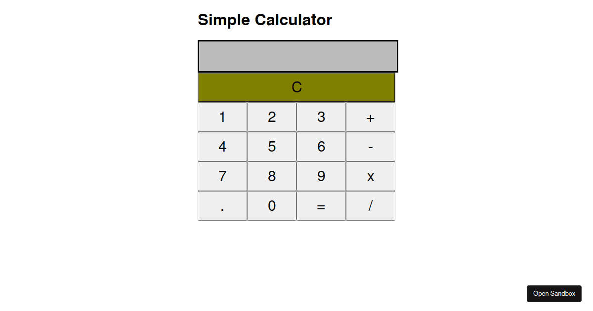 calculator - Codesandbox