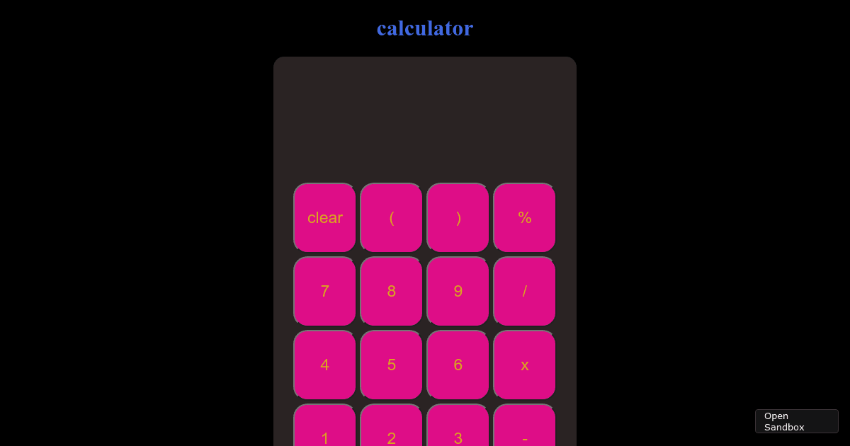 Himanshu3198calculator Using Html Css Javascript Codesandbox