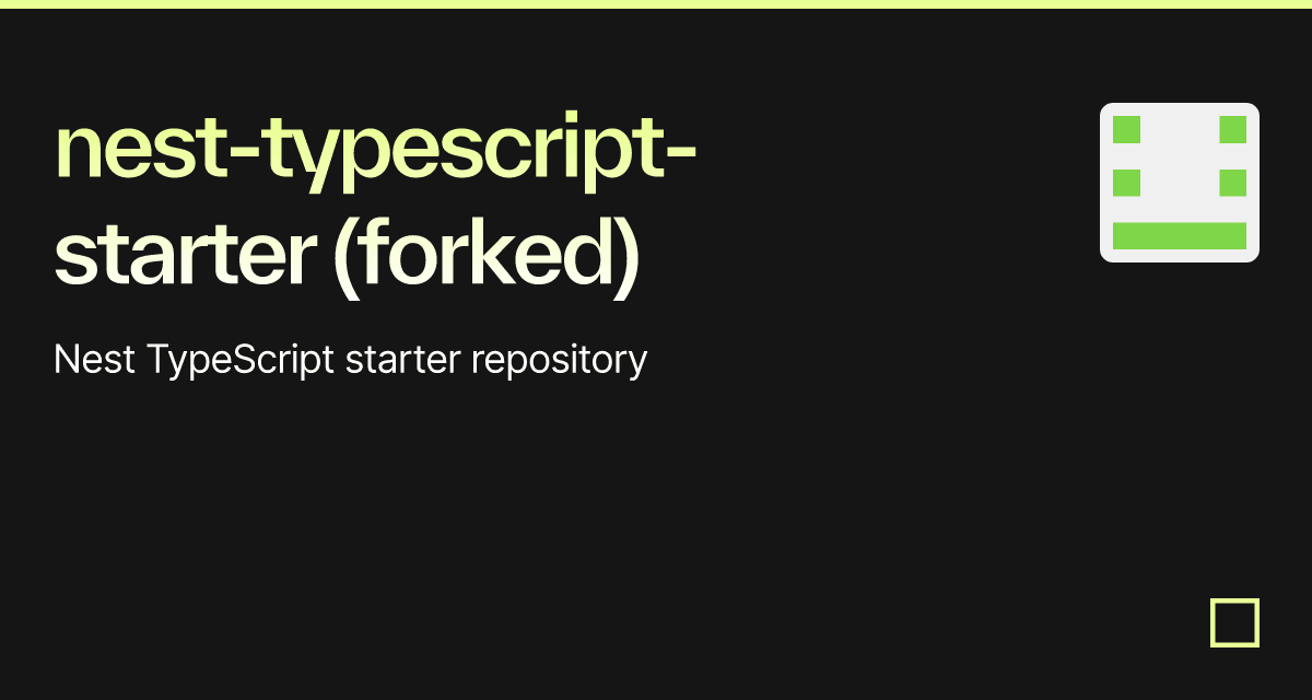 nest-typescript-starter (forked) - Codesandbox