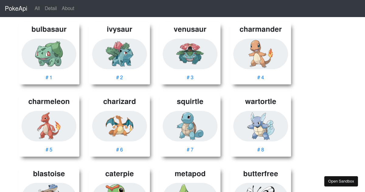 Tutorials React Pokedex Codesandbox