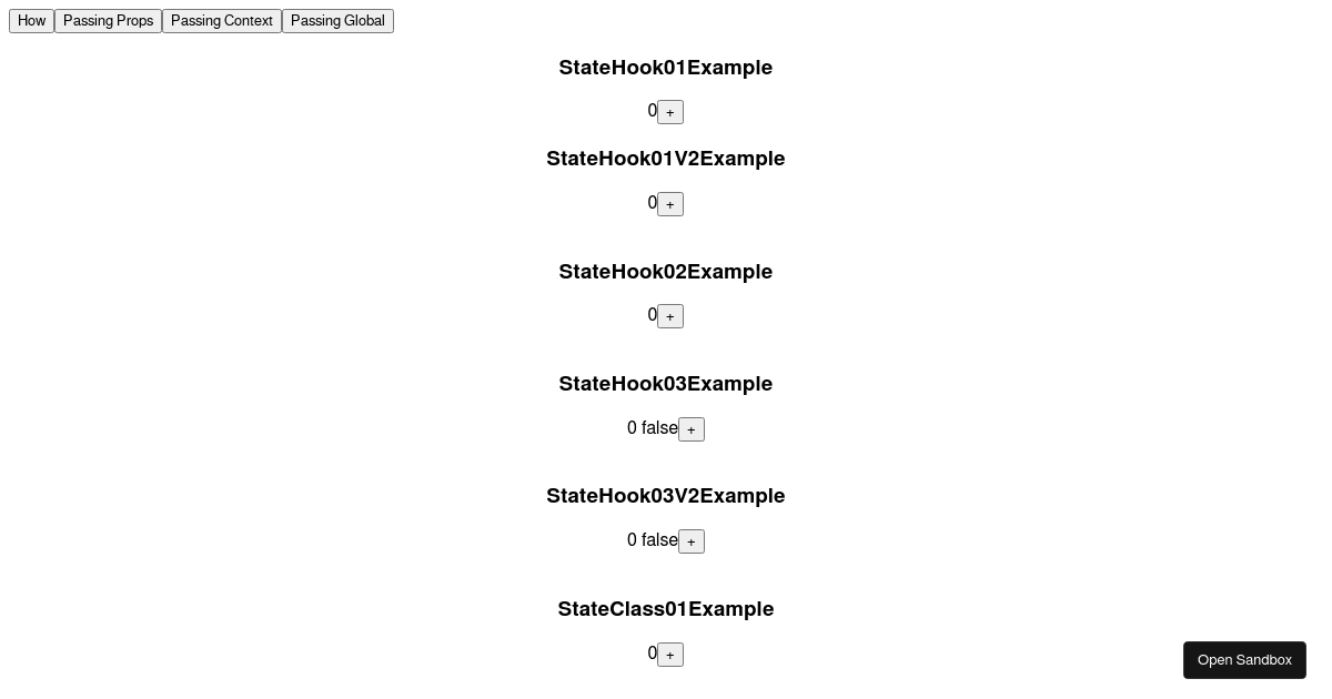 React State Management Examples Codesandbox