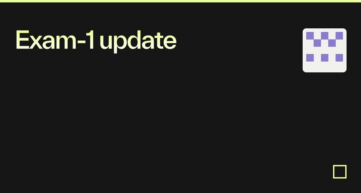 Exam-1 update - Codesandbox