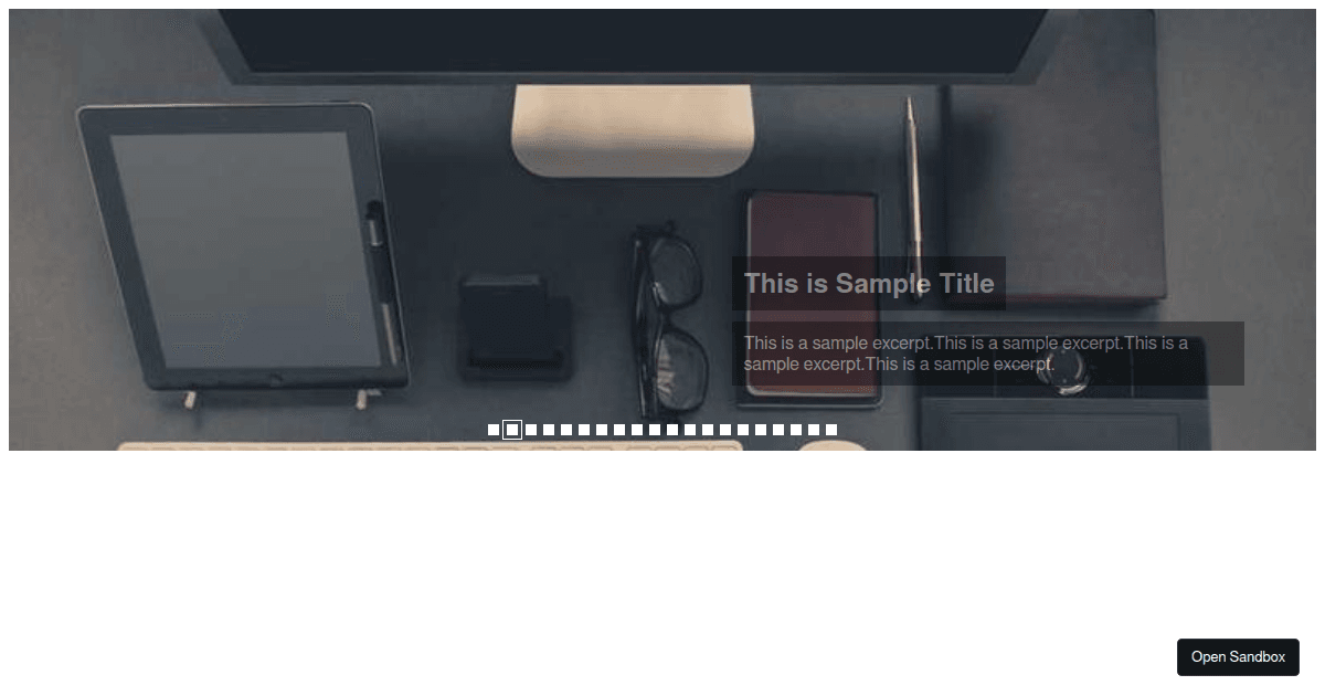 Image Carousel Using Reactjs Codesandbox