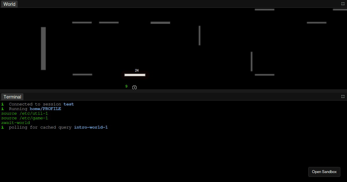 Tty World 1 Codesandbox