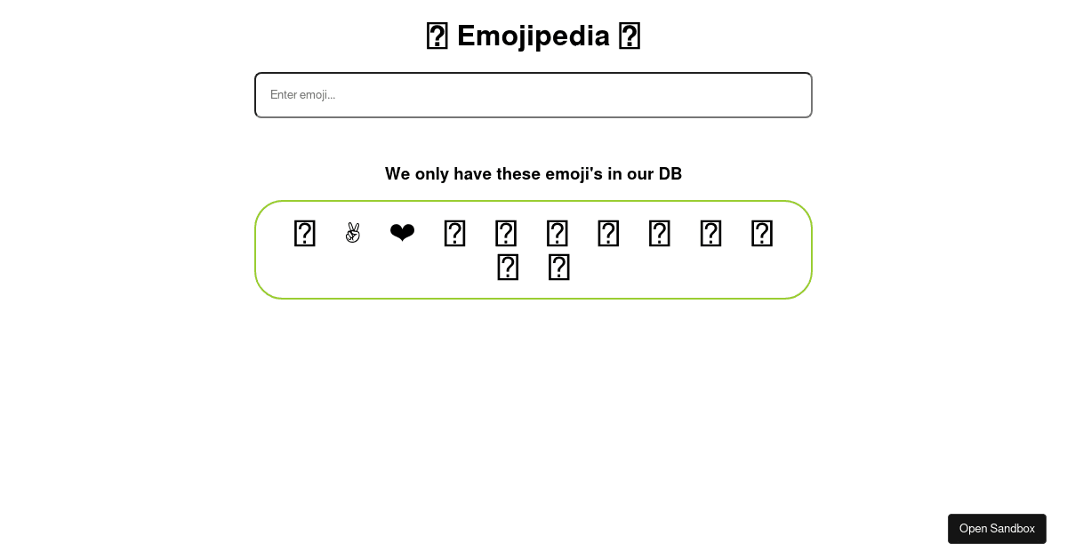 emojipedia - Codesandbox