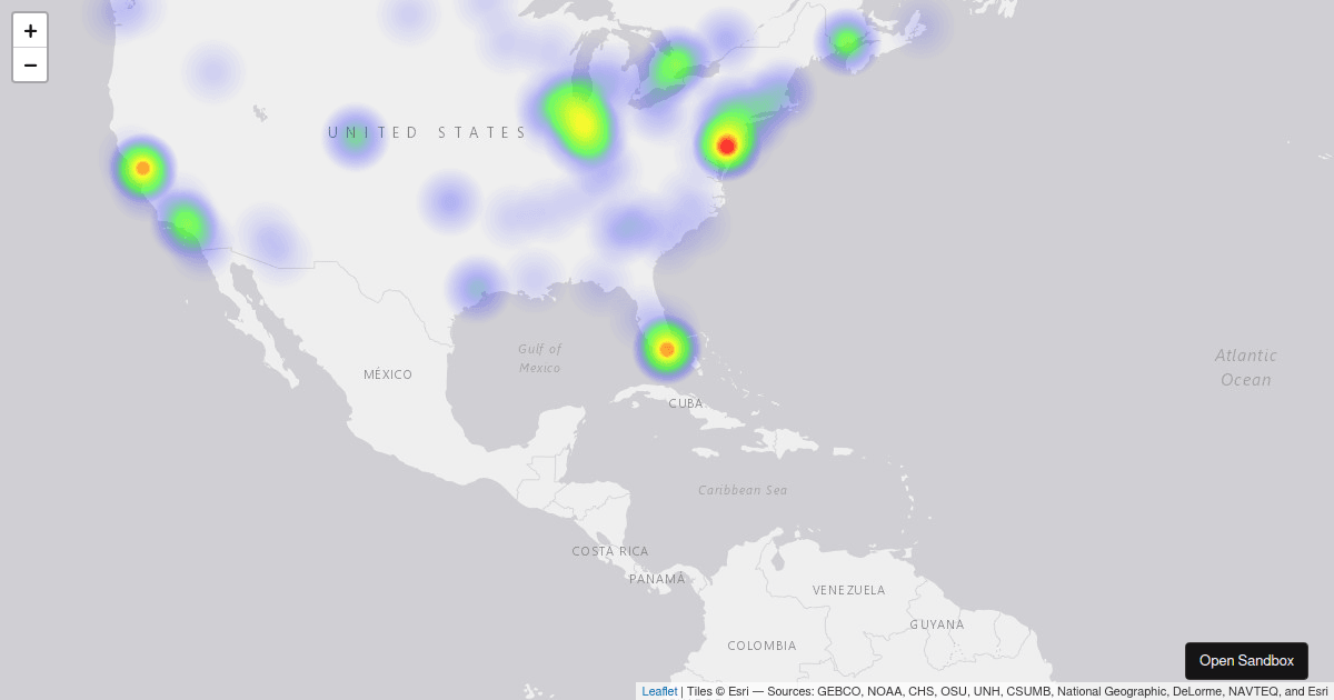 leaflet-heatmap - Codesandbox