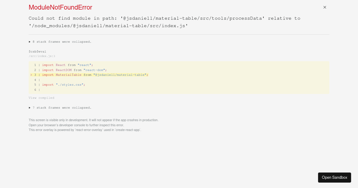 Testing Table Codesandbox 4712