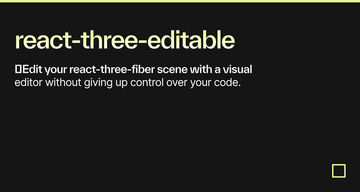 react-three-editable - Codesandbox