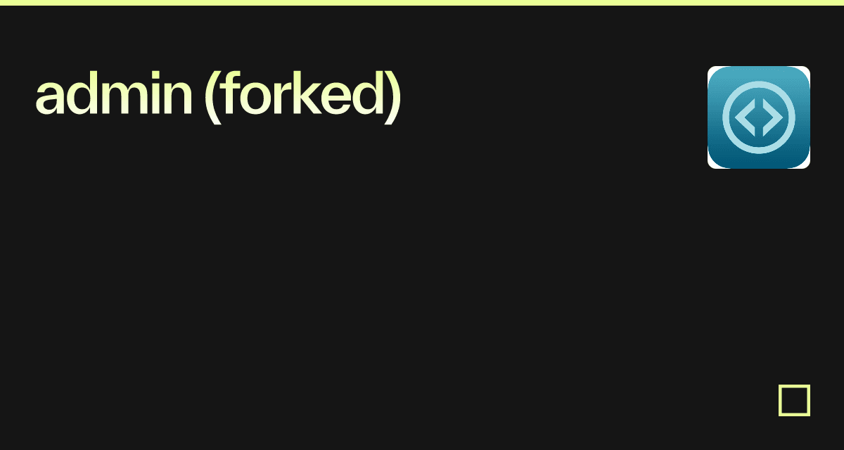 admin (forked) - Codesandbox