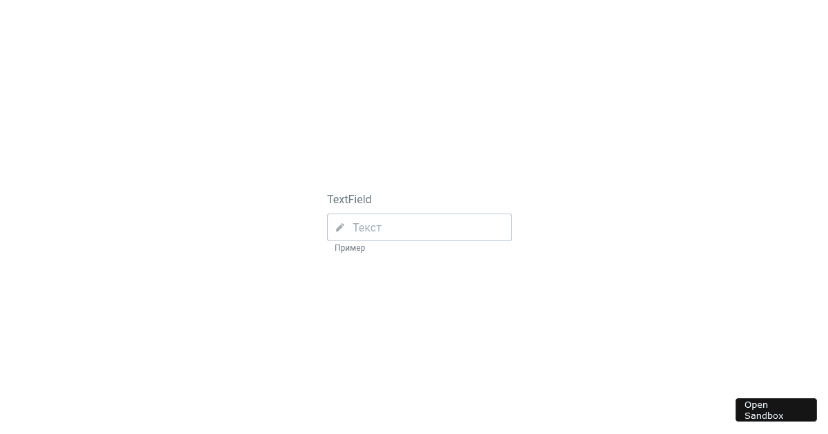 TextField - Codesandbox