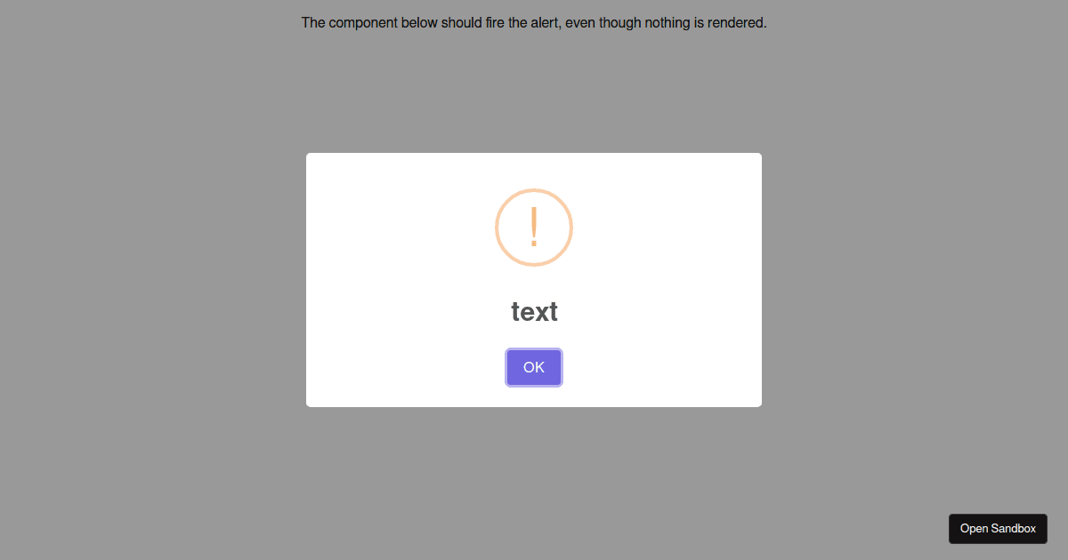 SO-75930930: Render empty component - Codesandbox