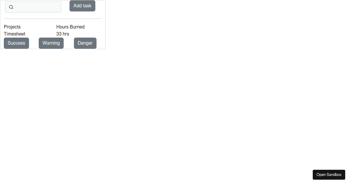 Project Component - Codesandbox