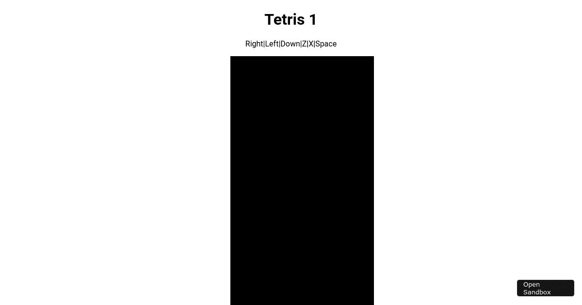 Tetris Game - Codesandbox