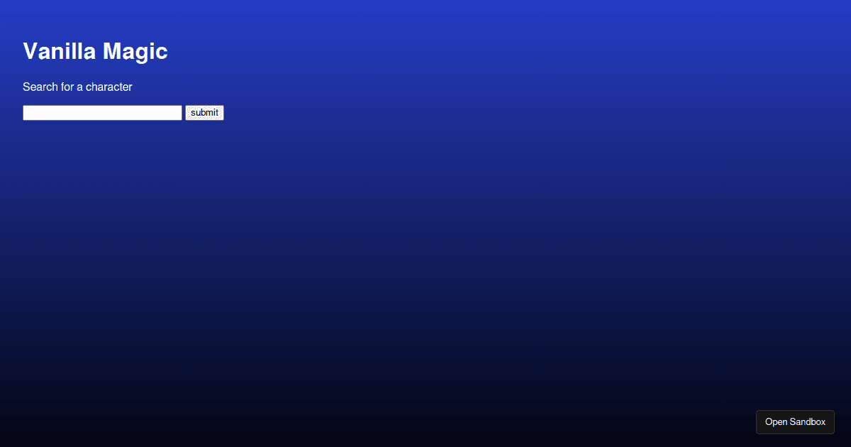 vanilla-js-magic - Codesandbox