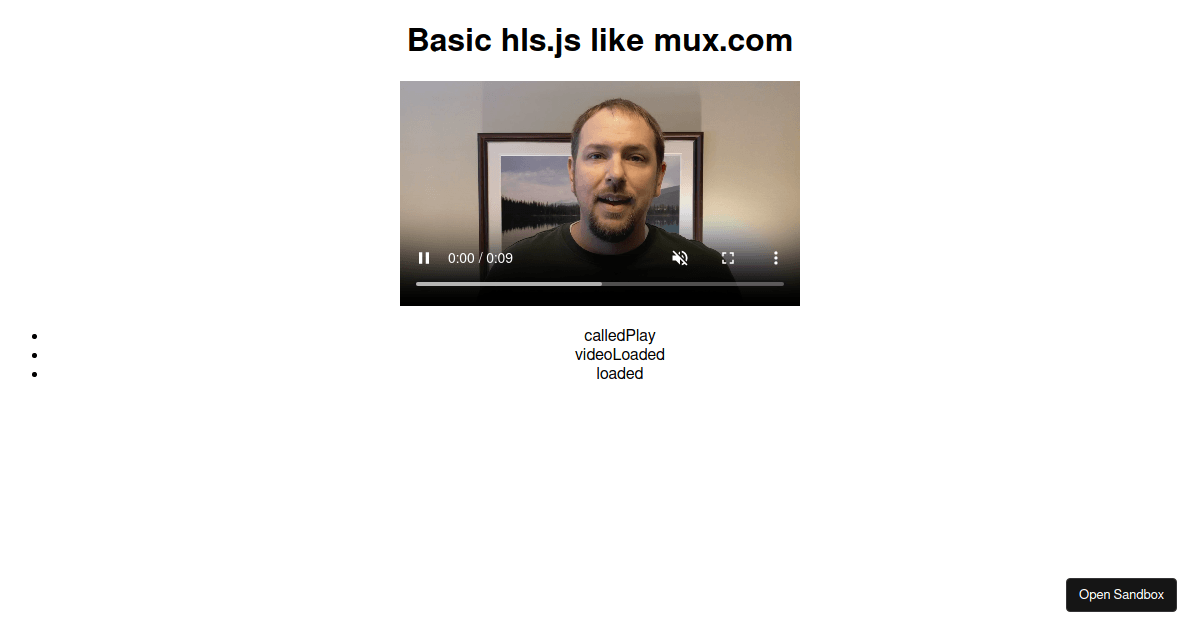 Hls Js Video Player Codesandbox