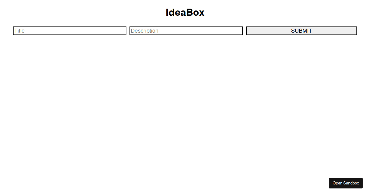 ideabox - Codesandbox