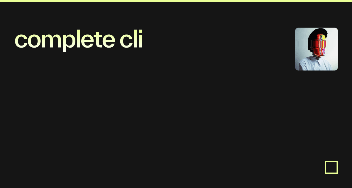 complete cli - Codesandbox