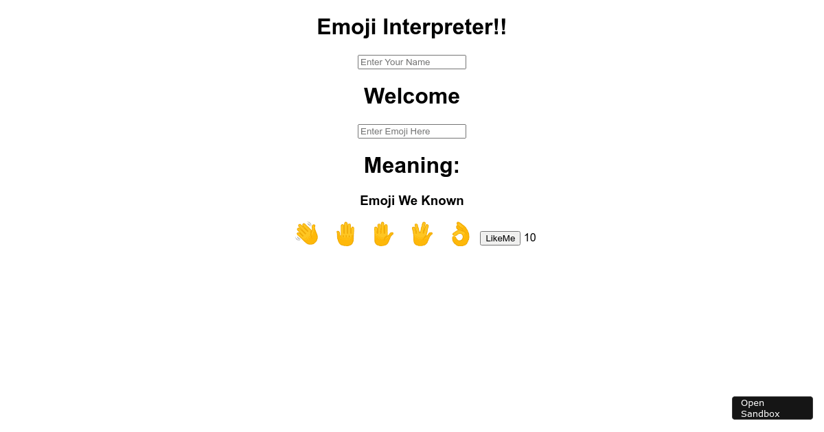 emoji - Codesandbox