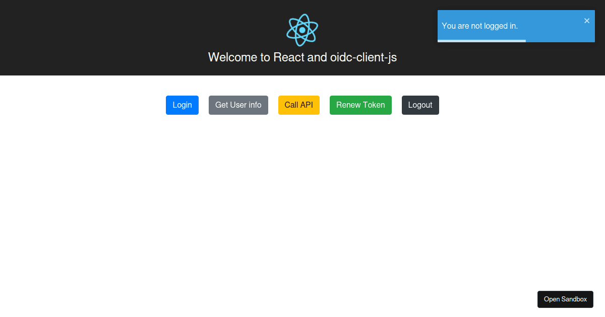 Skorubareact Oidc Client Js Src Codesandbox