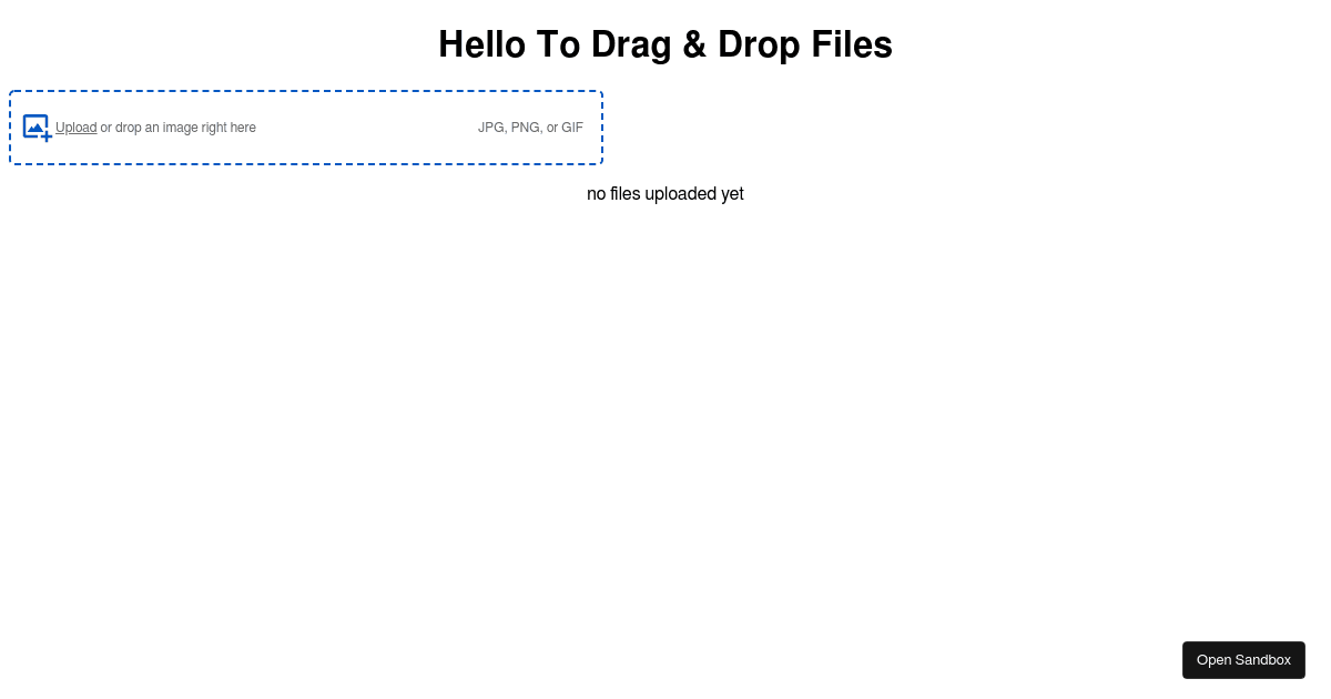 React Drag Drop Files Forked Codesandbox