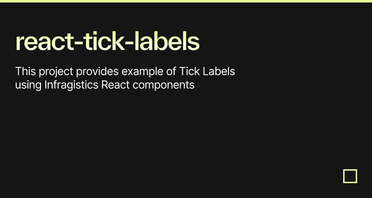 React Tick Labels Codesandbox