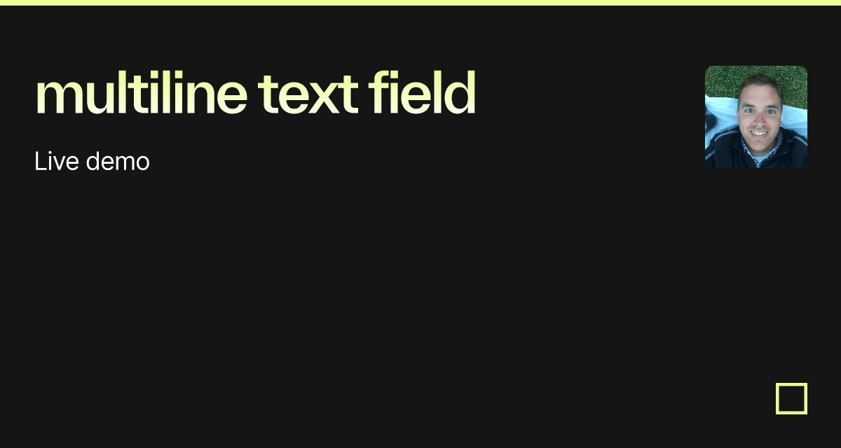 multiline text field - Codesandbox