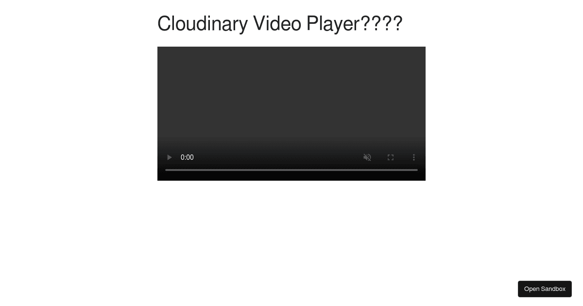 cloudinary-video-player (forked) - Codesandbox