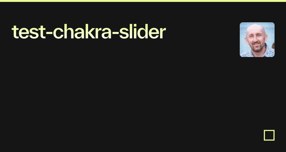 test-chakra-slider - Codesandbox