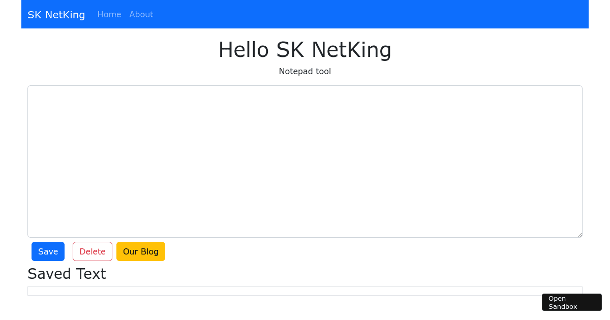 Notepad tool - Codesandbox