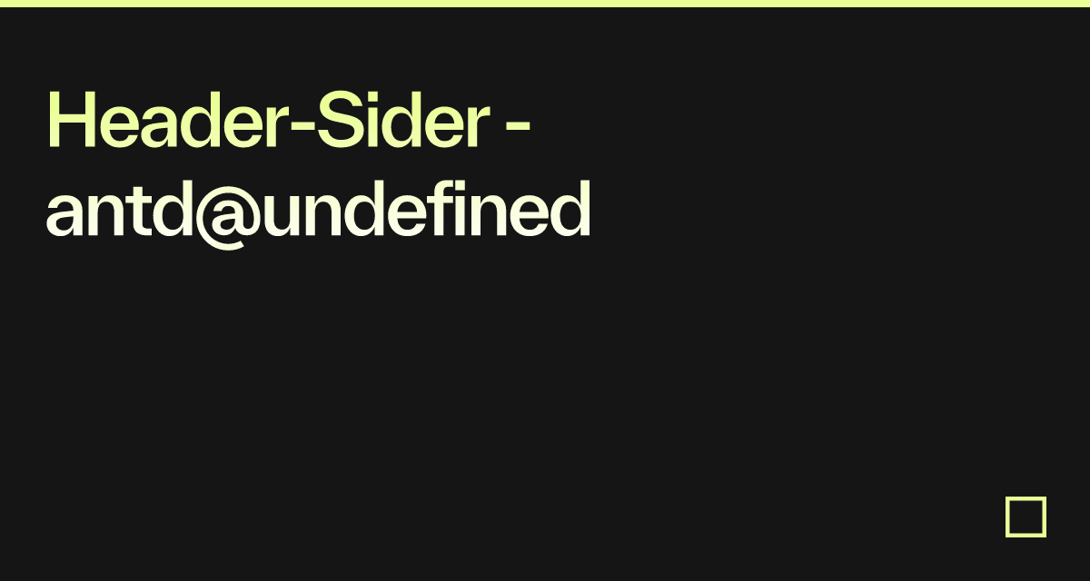 Header-Sider - antd@undefined - Codesandbox