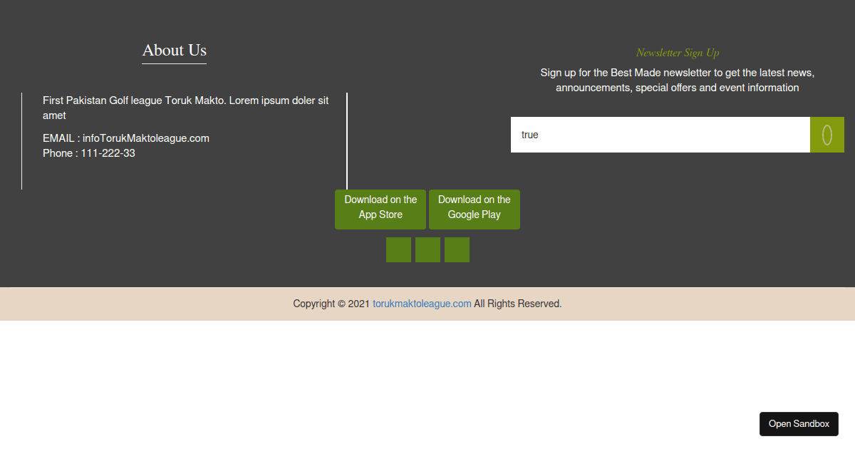footer - Codesandbox