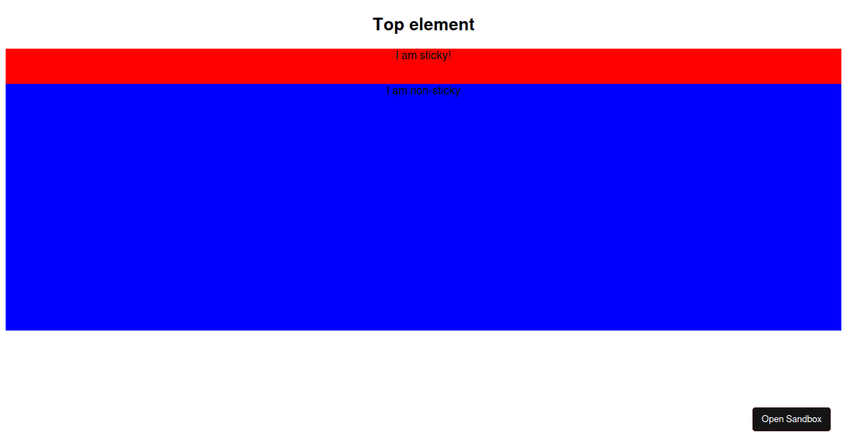 react-sticky sample project - Codesandbox