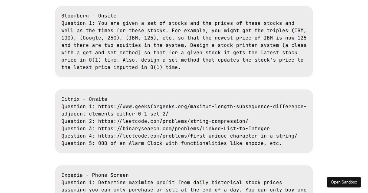 questions - Codesandbox