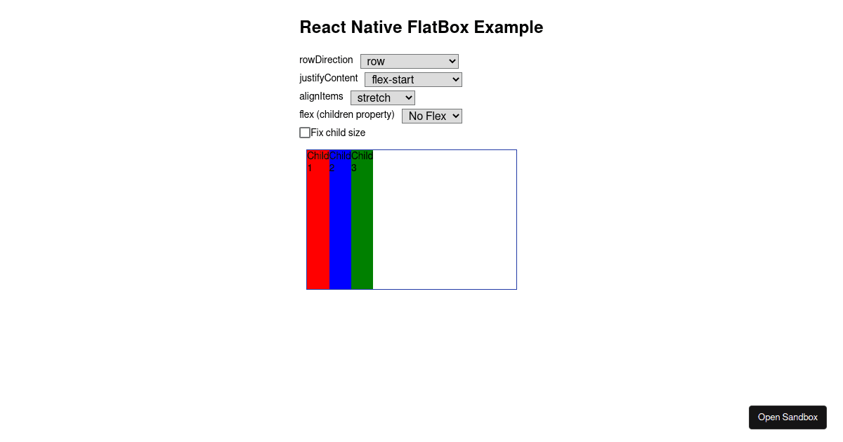 React Native FlexBox - Codesandbox React Native FlexBox - Codesandbox