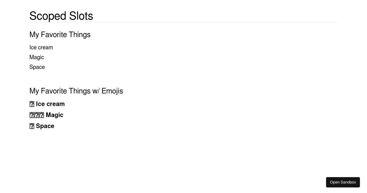 Reusable Vue.js | List - Codesandbox