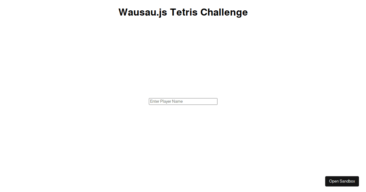 Wausau.js Tetris Client - Codesandbox