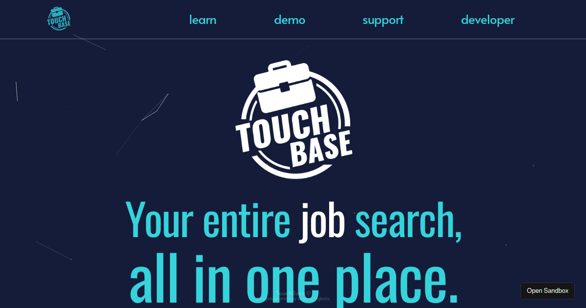 touchbase-frontend - Codesandbox