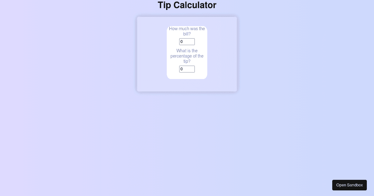 tip-calculator - Codesandbox