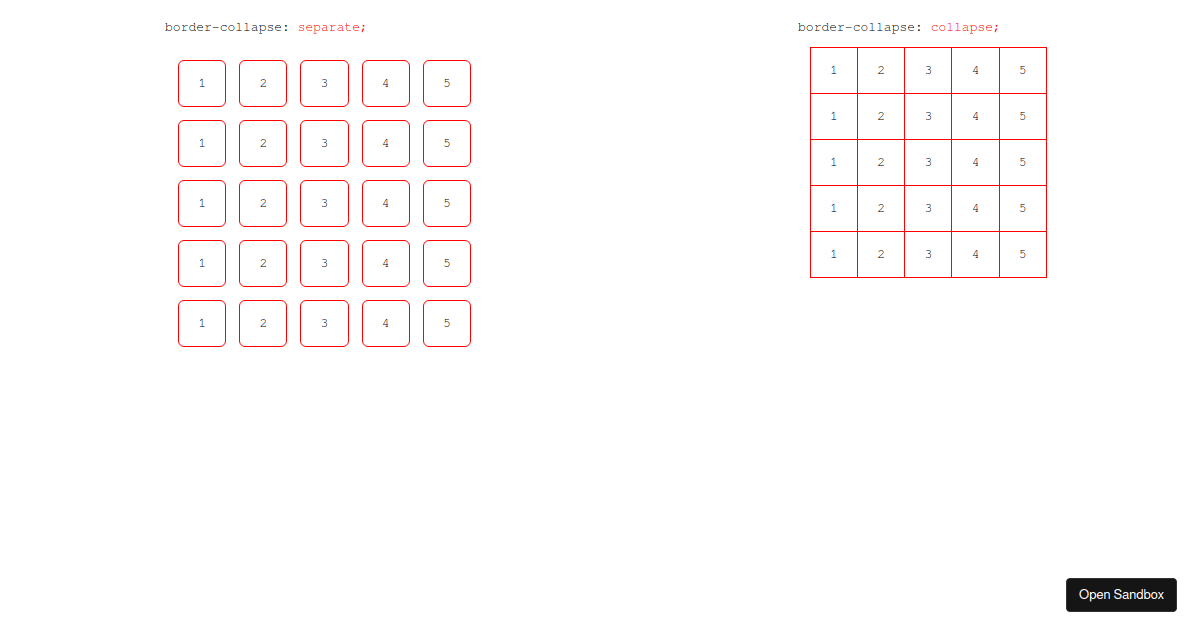 border-spacing - Codesandbox border-spacing - Codesandbox