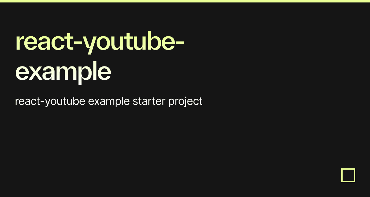 react-youtube-example - Codesandbox