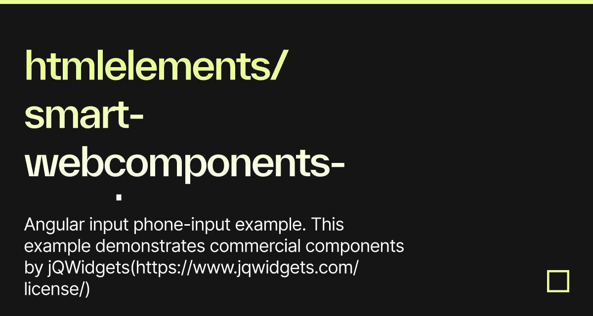 Htmlelementssmart Webcomponents Angular Codesandbox