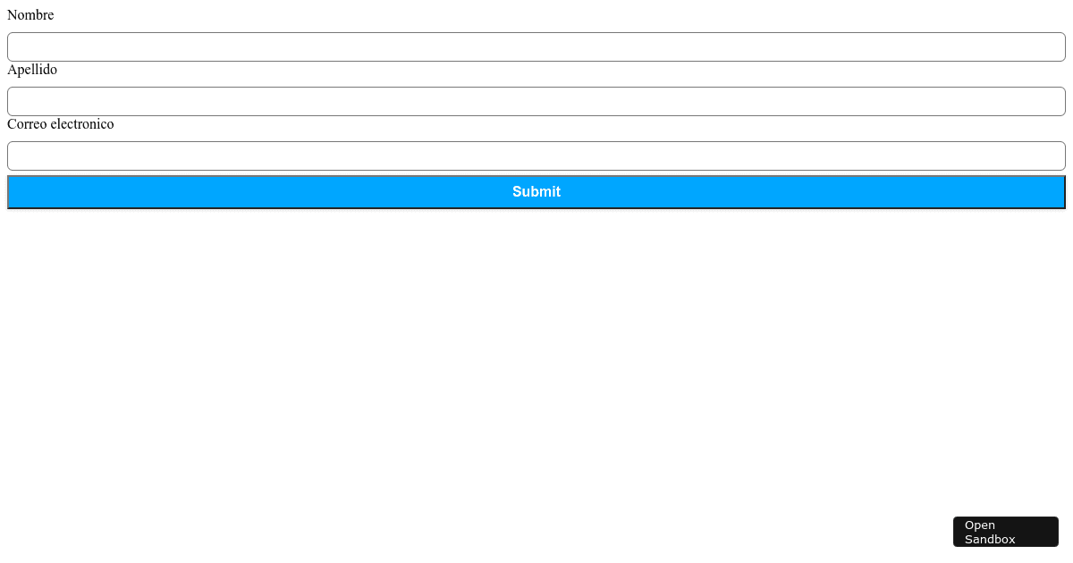 React Formik Codesandbox