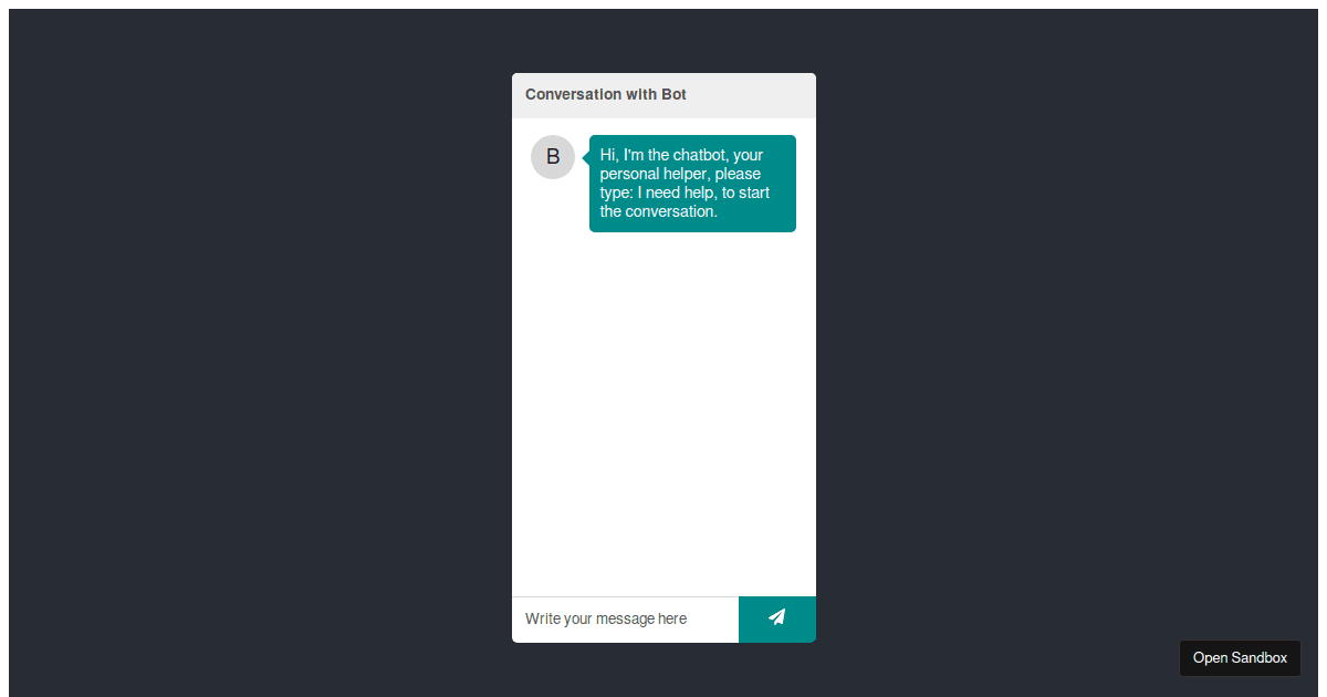 chatbot - Codesandbox