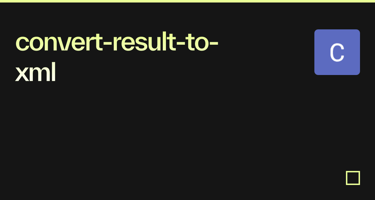 convert-result-to-xml - Codesandbox