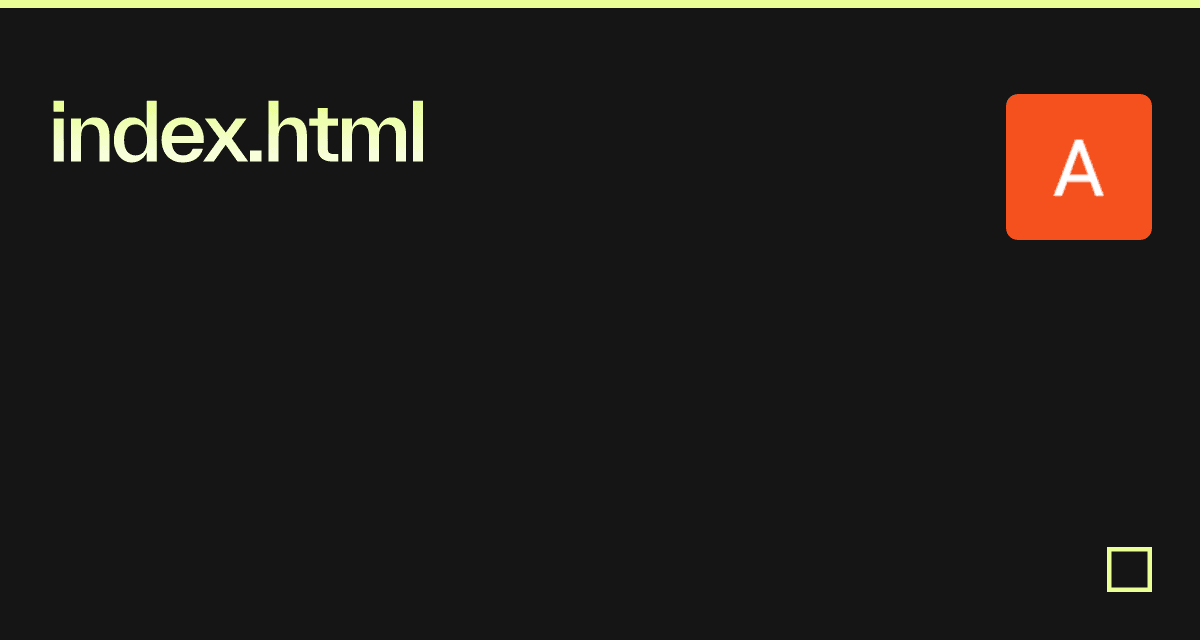 index.html - Codesandbox