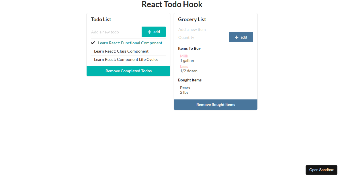 reacttodo-hook - Codesandbox