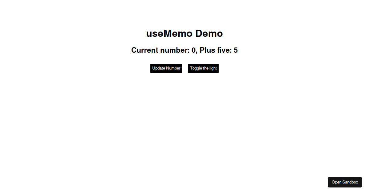Use Memo Codesandbox