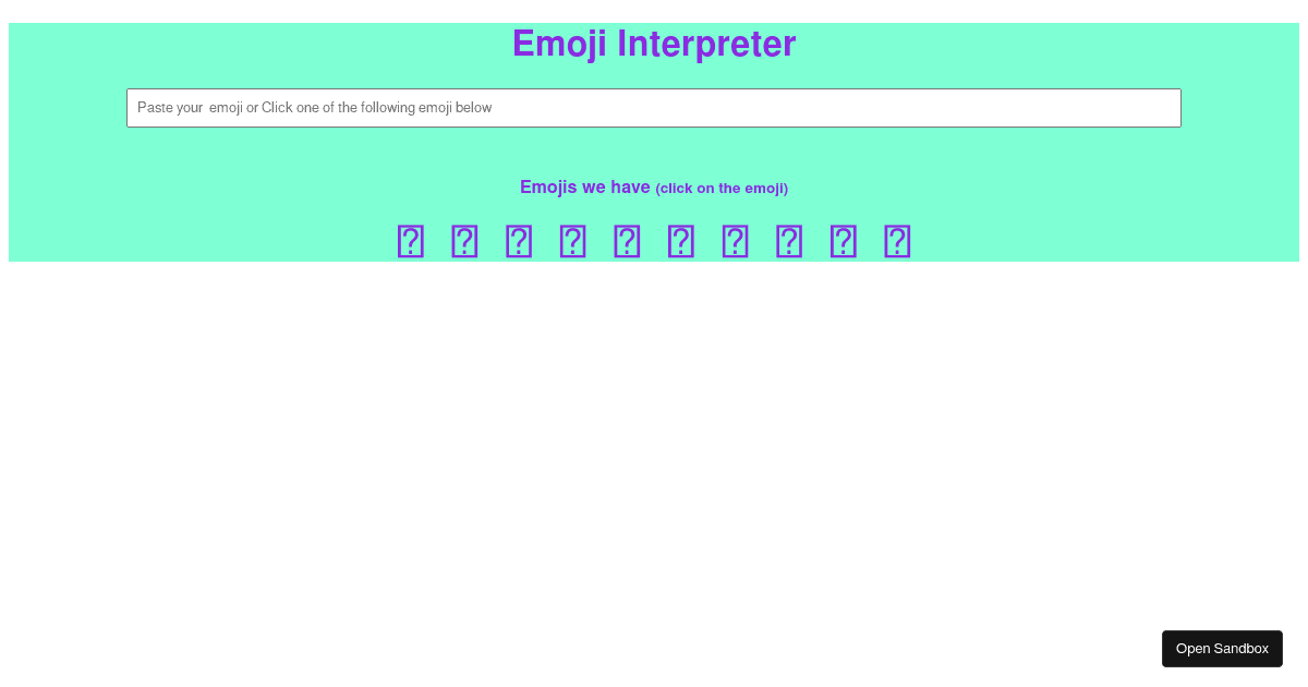 emoji-interpreter - Codesandbox